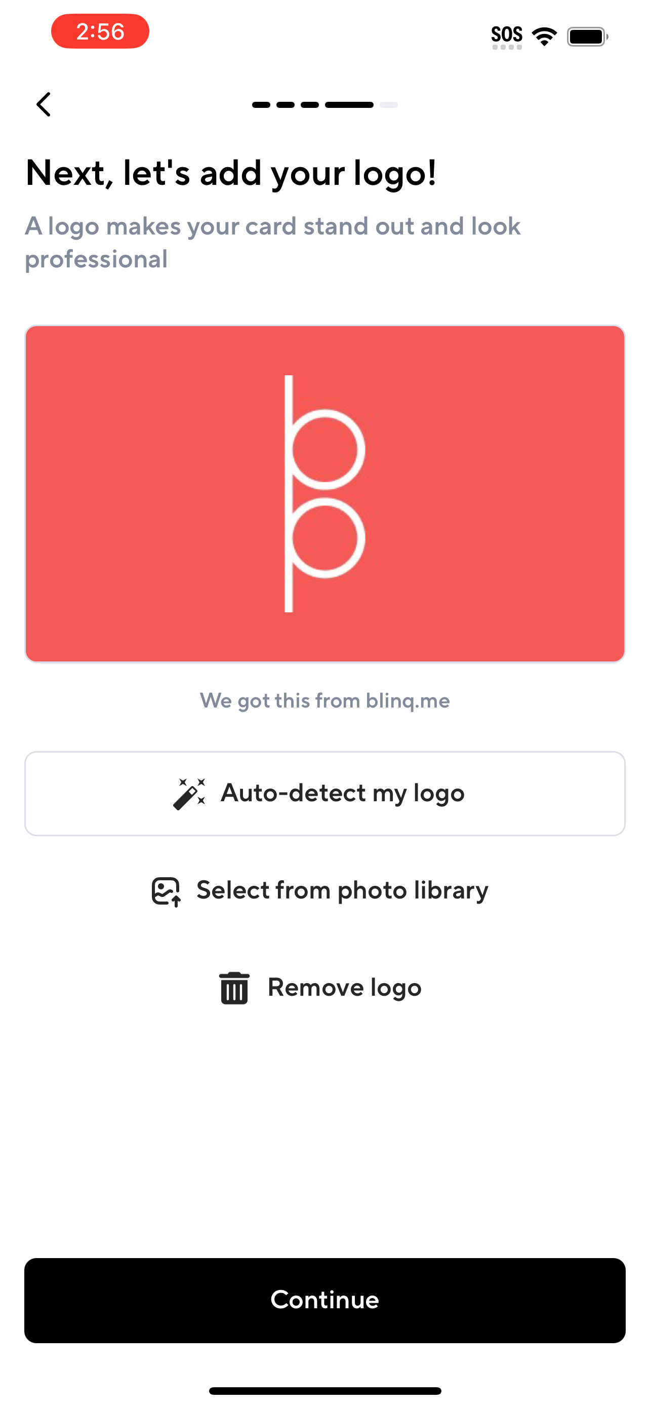 Creating your first Blinq Card – Blinq